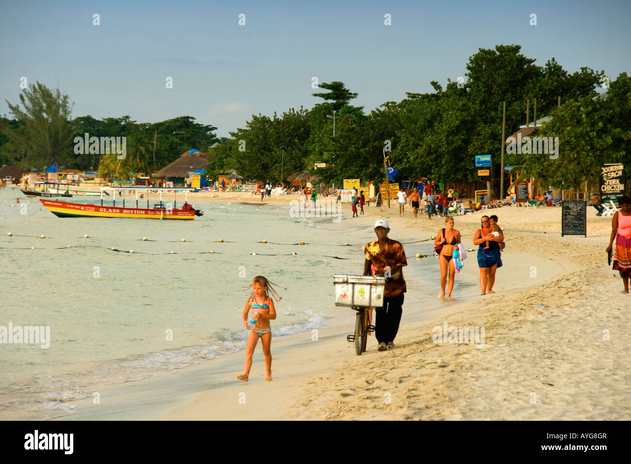 Jamaica Negril beach Stock Photo - Alamy