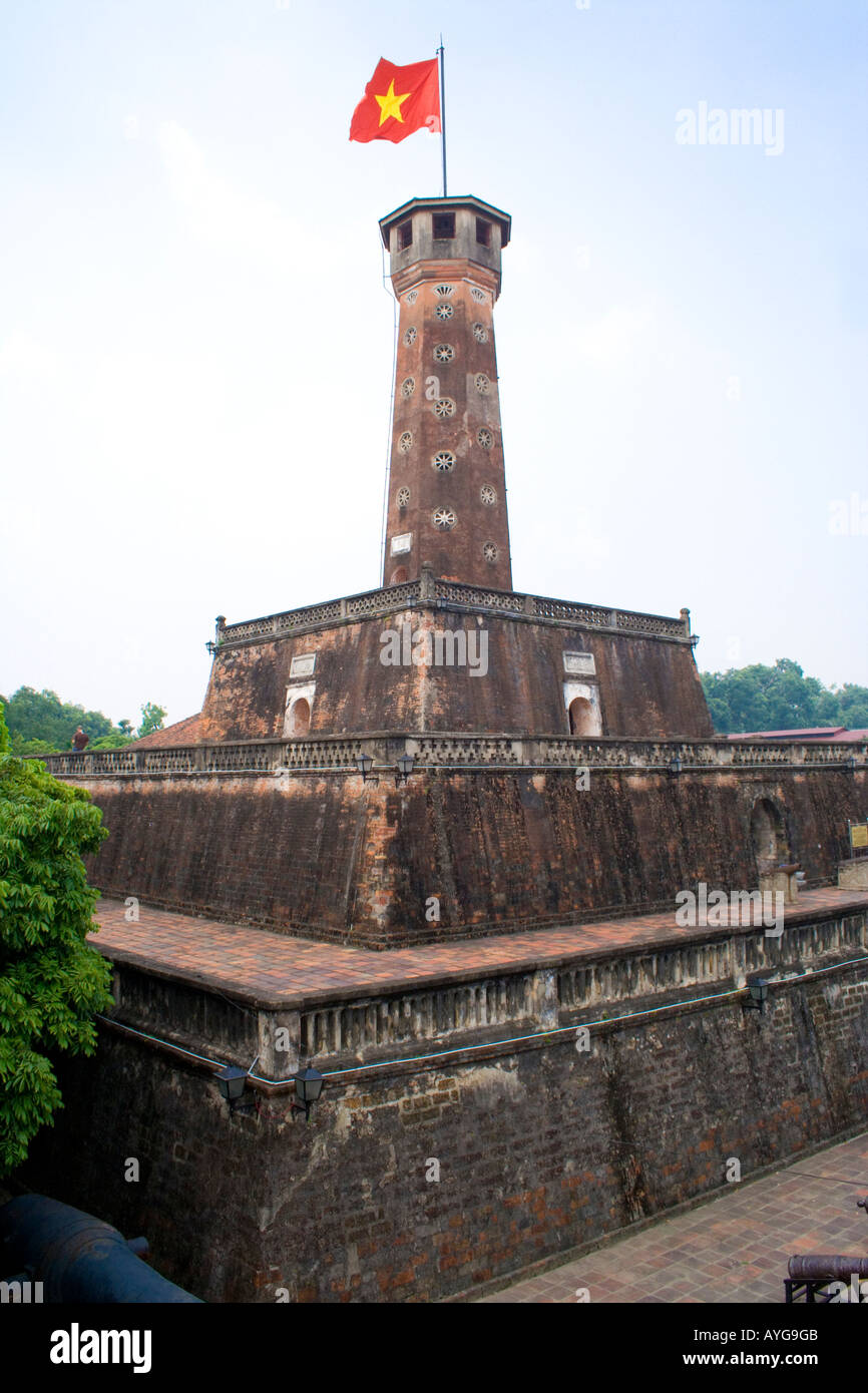 Vietnamese Icon Octagonal Flag Tower Army Museum Hanoi Vietnam Stock