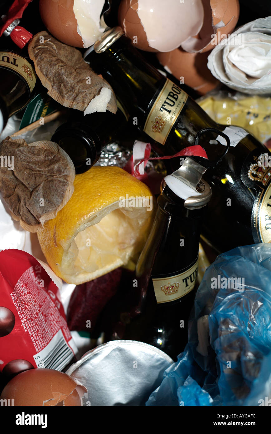 Contents of a trash bin hi-res stock photography and images - Alamy
