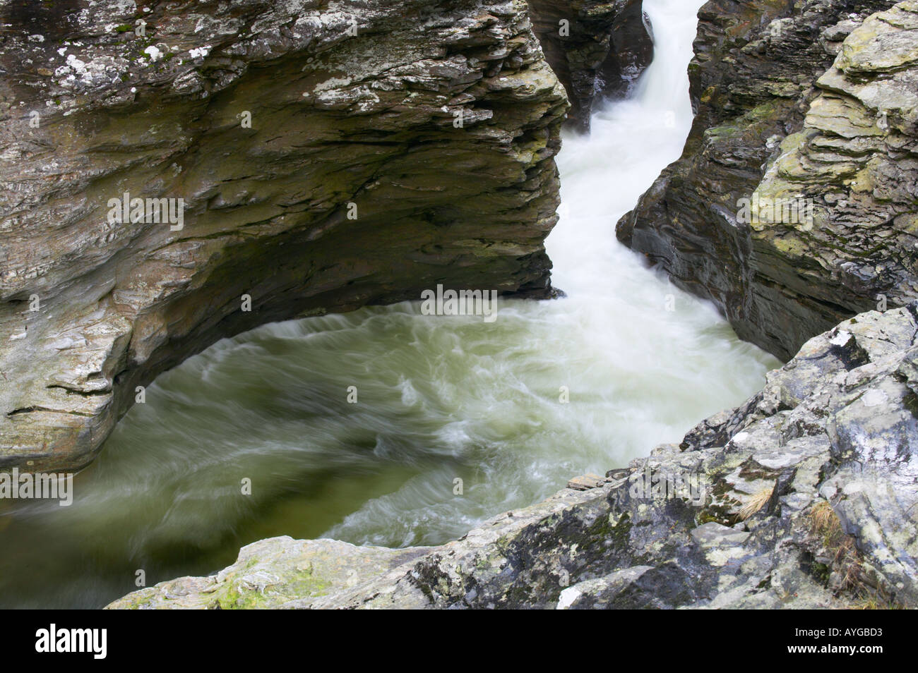 River Dee and waterfall at Linn of Dee Scottish Highlands Perthshire ...