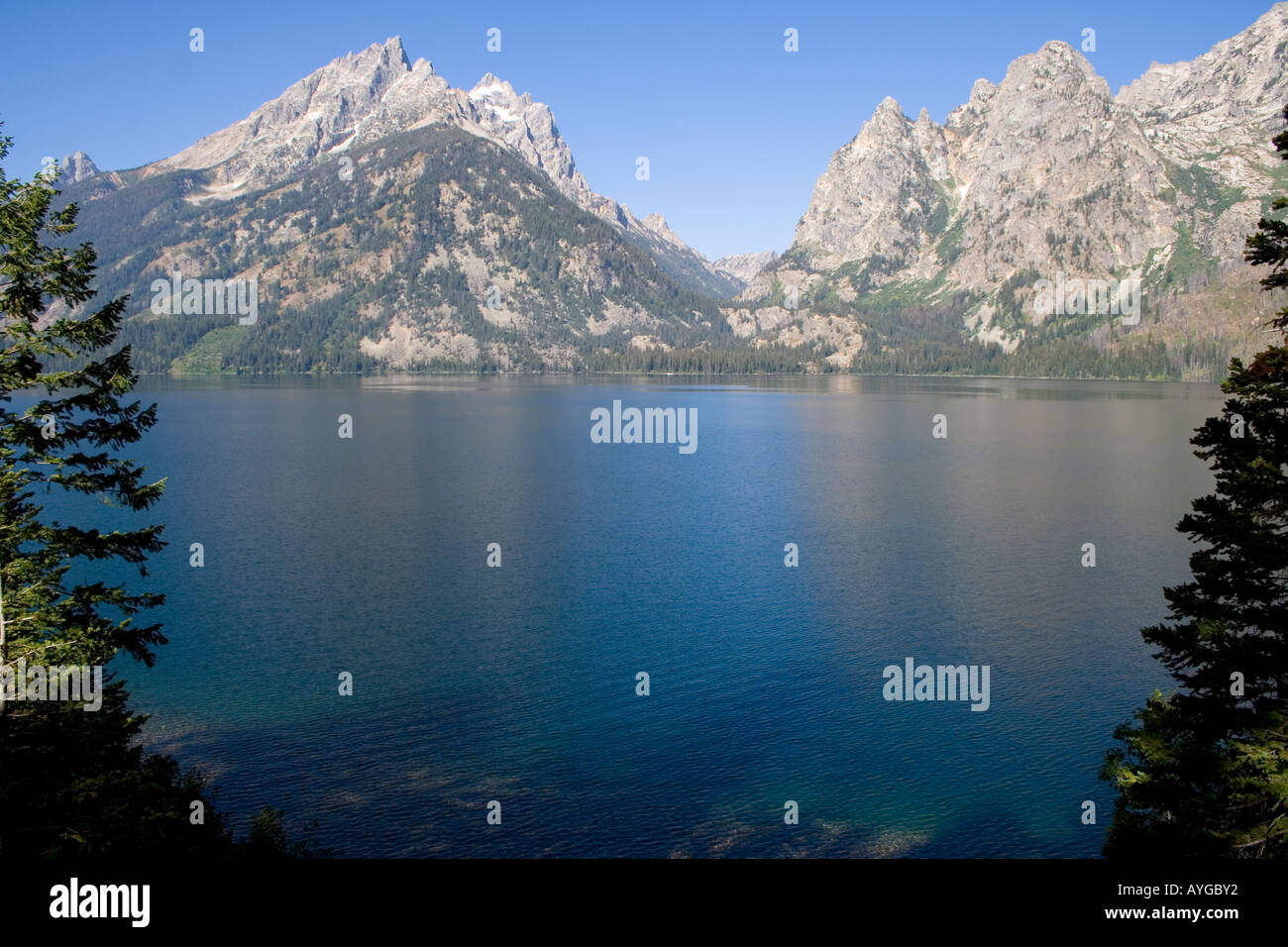 Jackson Lake in Front of Grand Teton Mountains Gand Tetons National ...