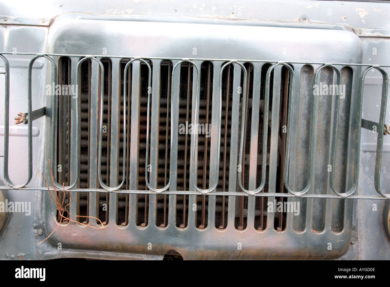 Grill on military truck an exhibit at site of a mock military mess hall ...