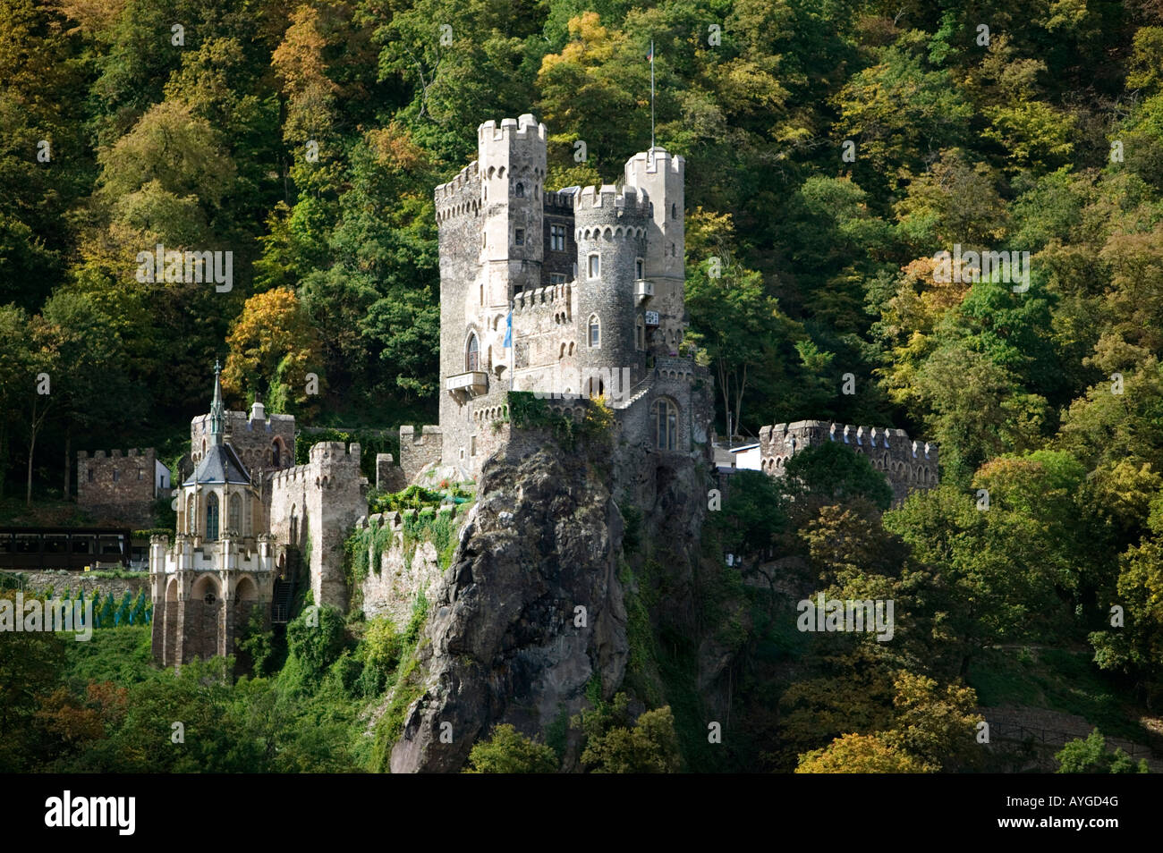 romantic middle Rhine valley world cultural heritage of UNESCO castle ...