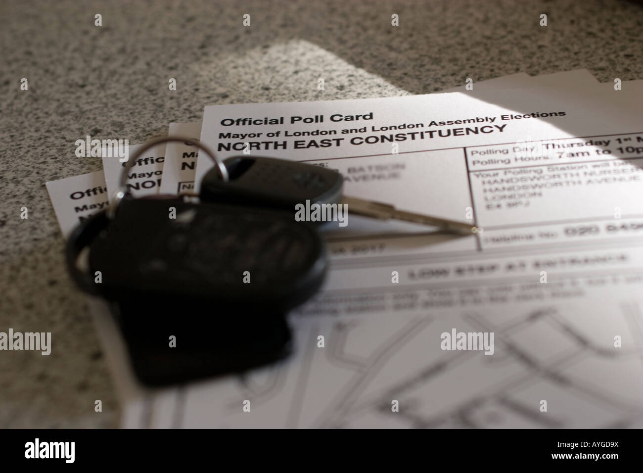 Official poll card Mayor of London and London assembly election polling ...