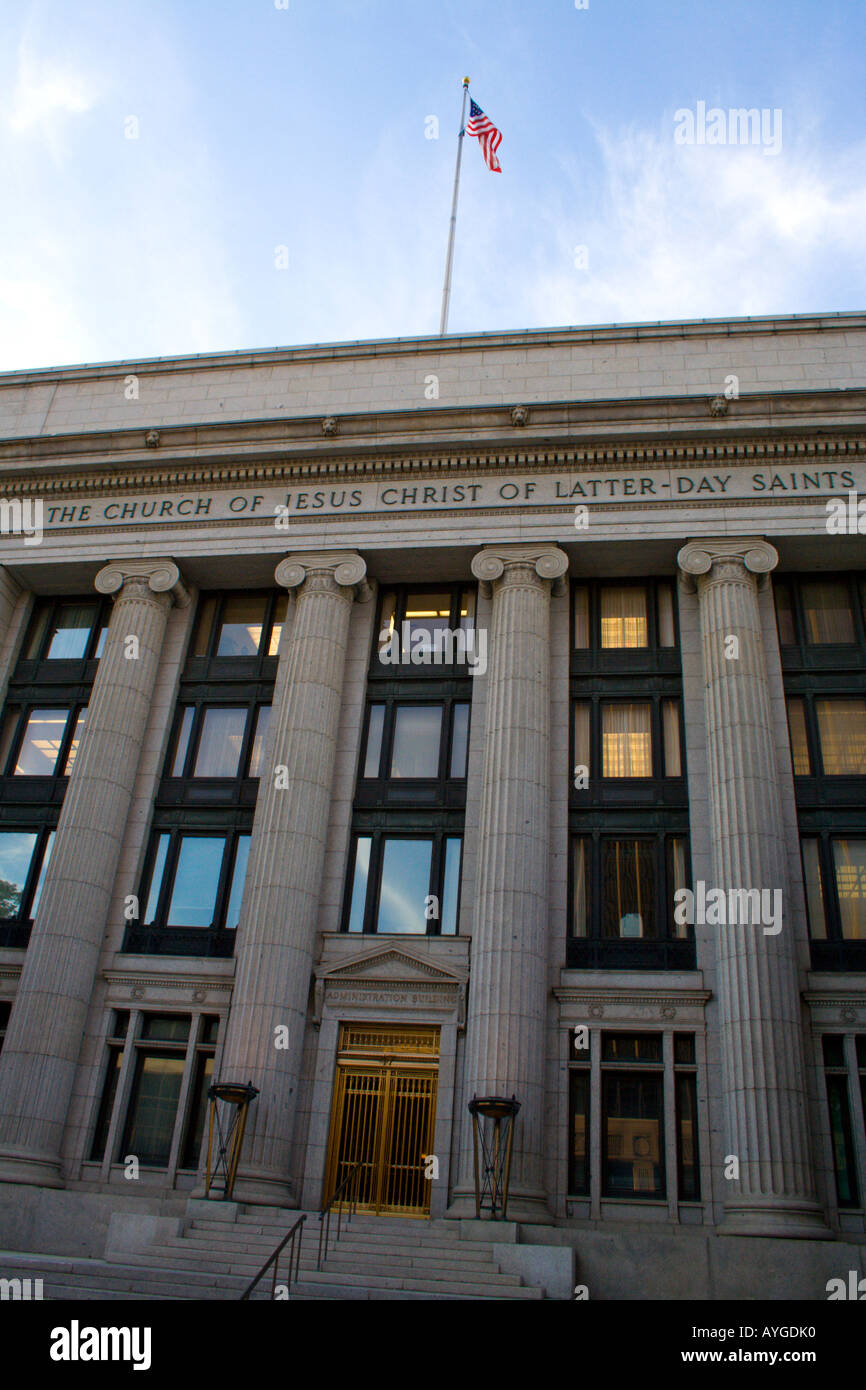 Mormon Administrative Building Temple Square Salt Lake City Utah Stock ...