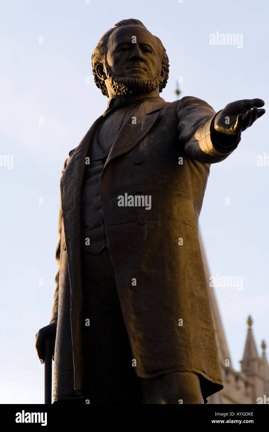 Bronze Statue of Brigham Young Temple Square Salt Lake City Utah Stock ...