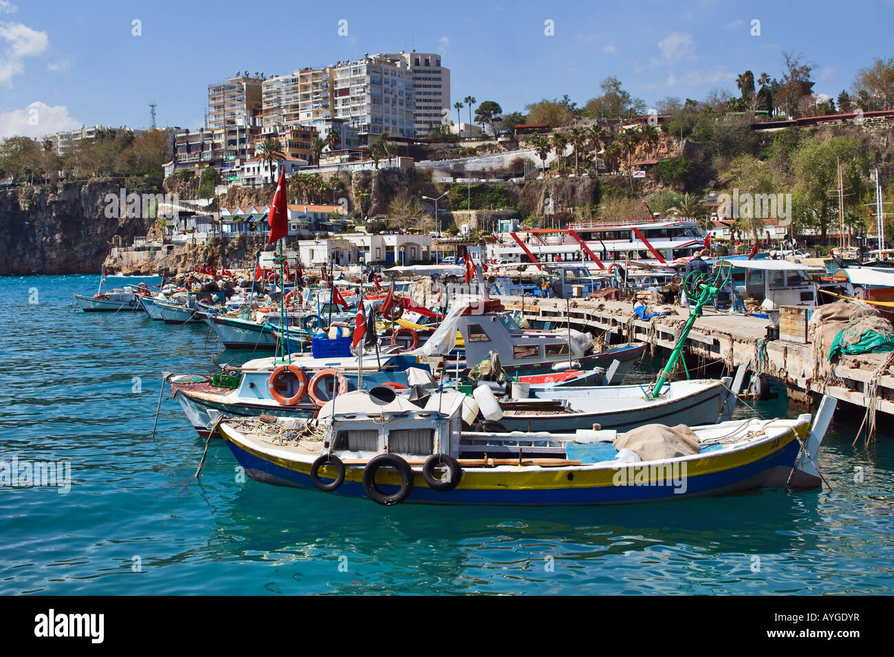 Boats in the Antalya's marina, Turkey Stock Photo - Alamy