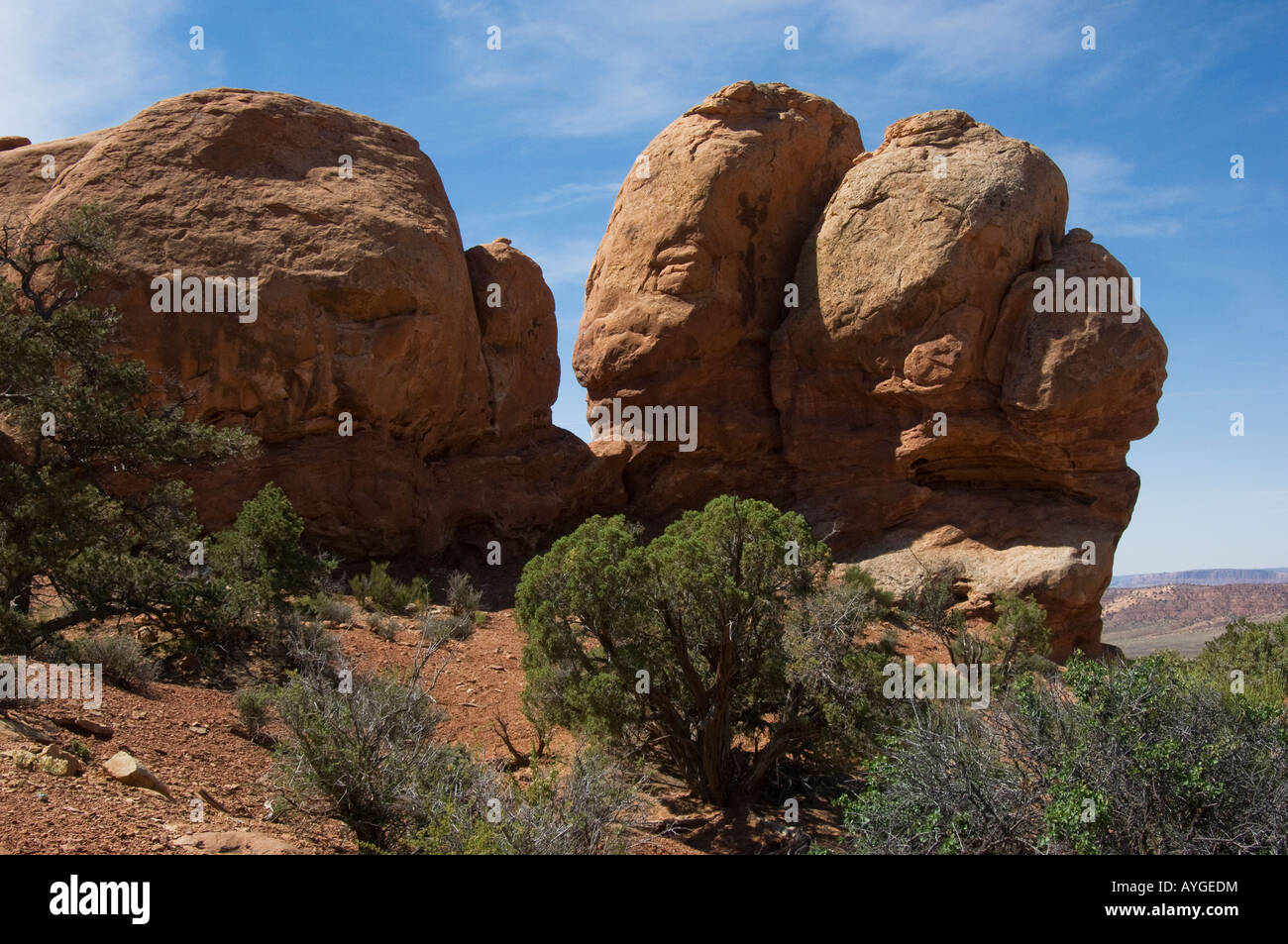 Amphitheater area, Arches Stock Photo - Alamy