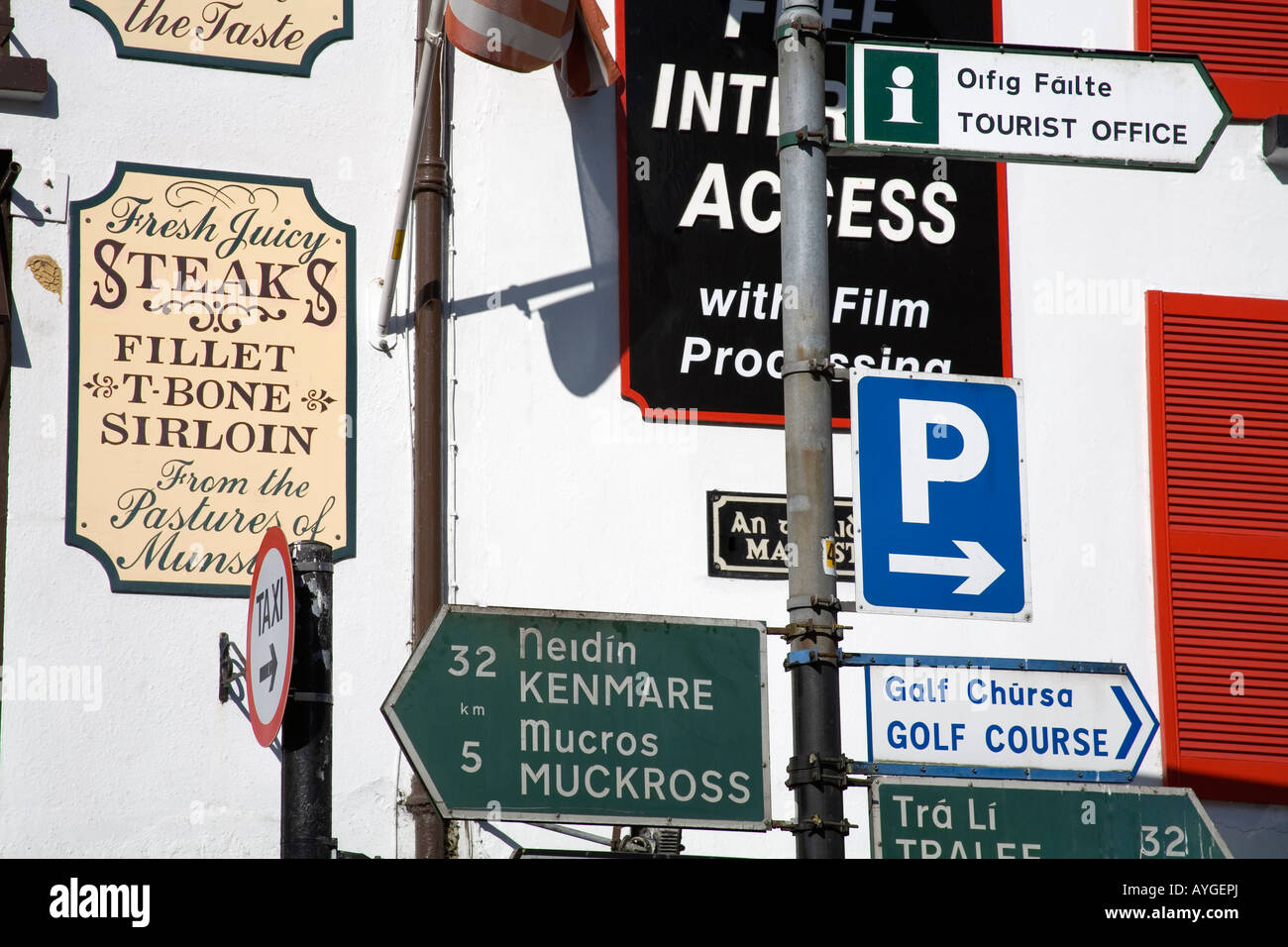 Street Signs Killarney Town County Kerry Ireland Stock Photo - Alamy