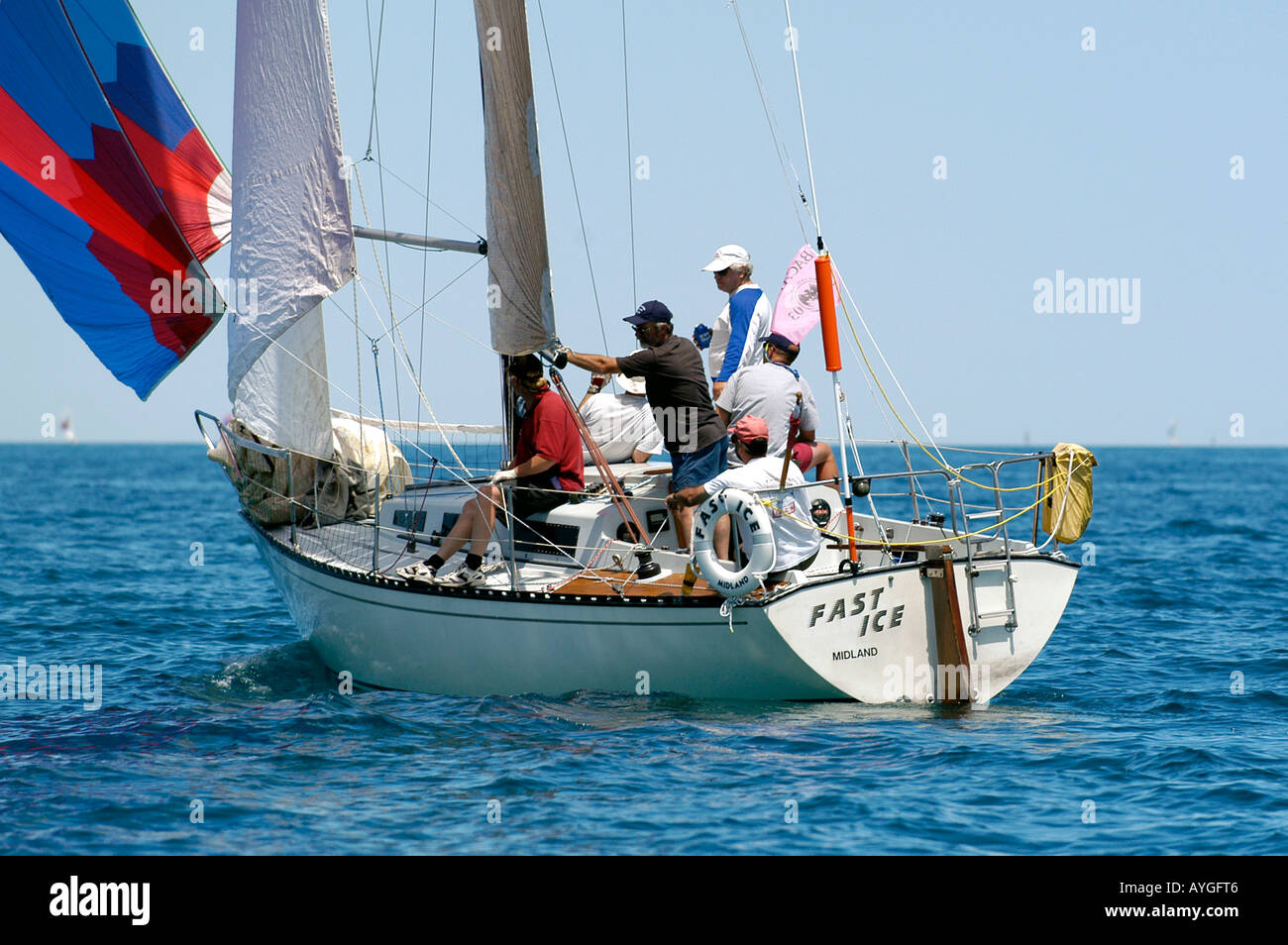Port Huron to Mackinaw Island Michigan MI annual sailboat race on Lake ...