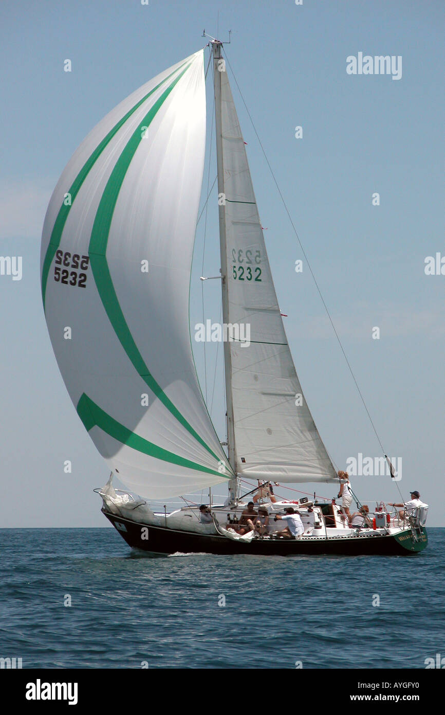 Port Huron to Mackinaw Island Michigan MI annual sailboat race on Lake ...