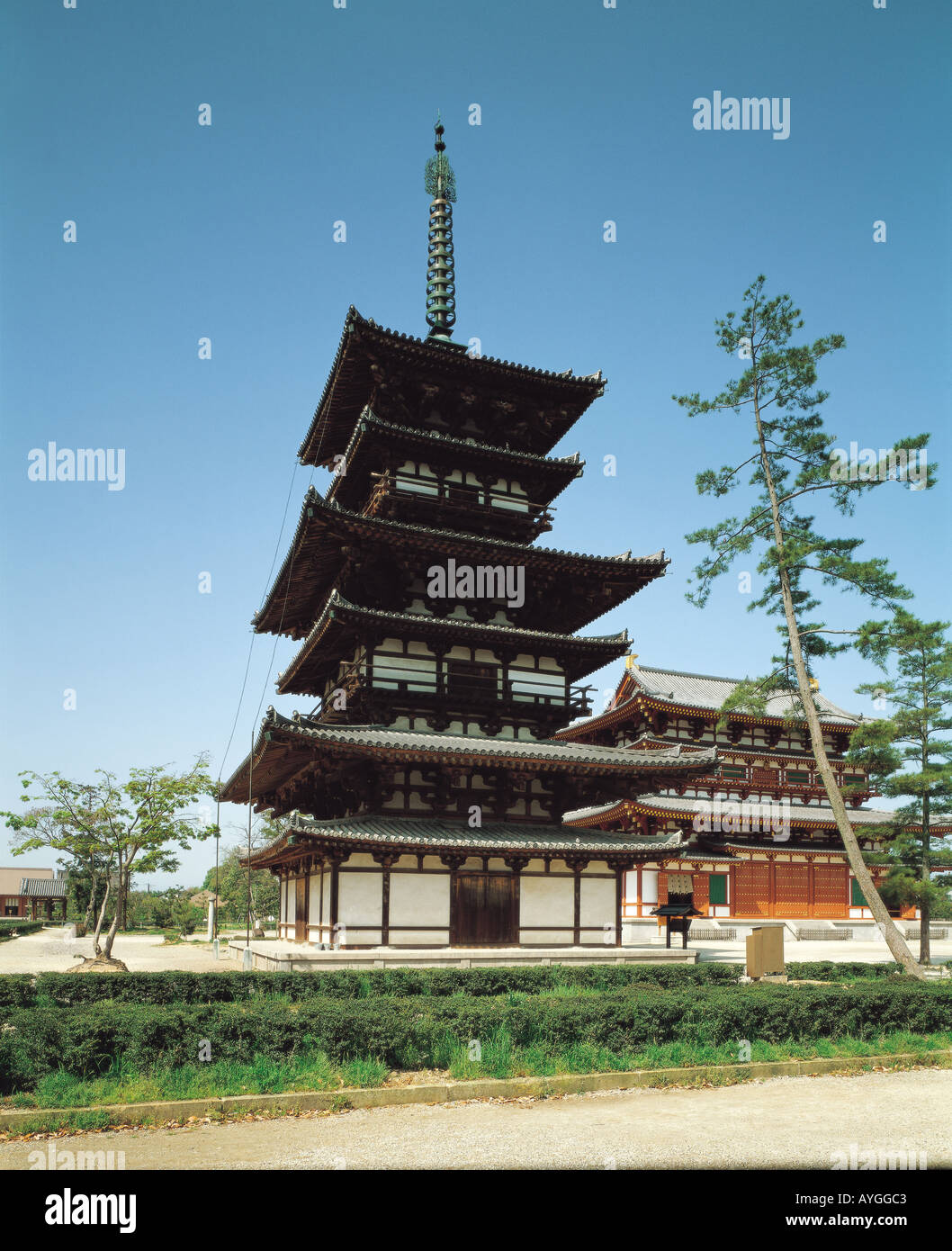 Pagoda and Structure Stock Photo - Alamy
