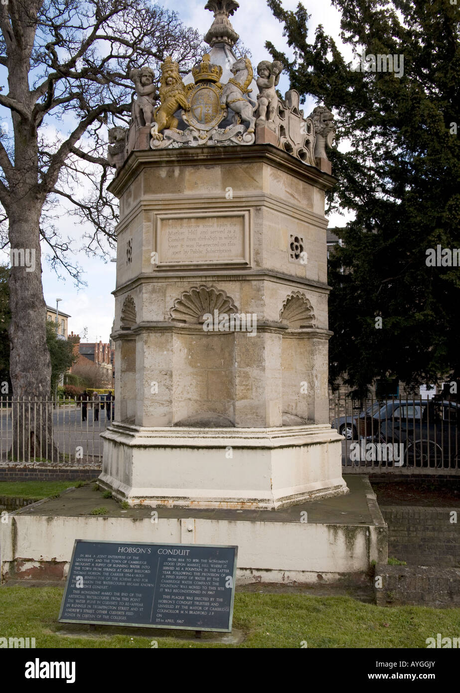 Hobson's Conduit monument marks the end of the artificial watercourse ...