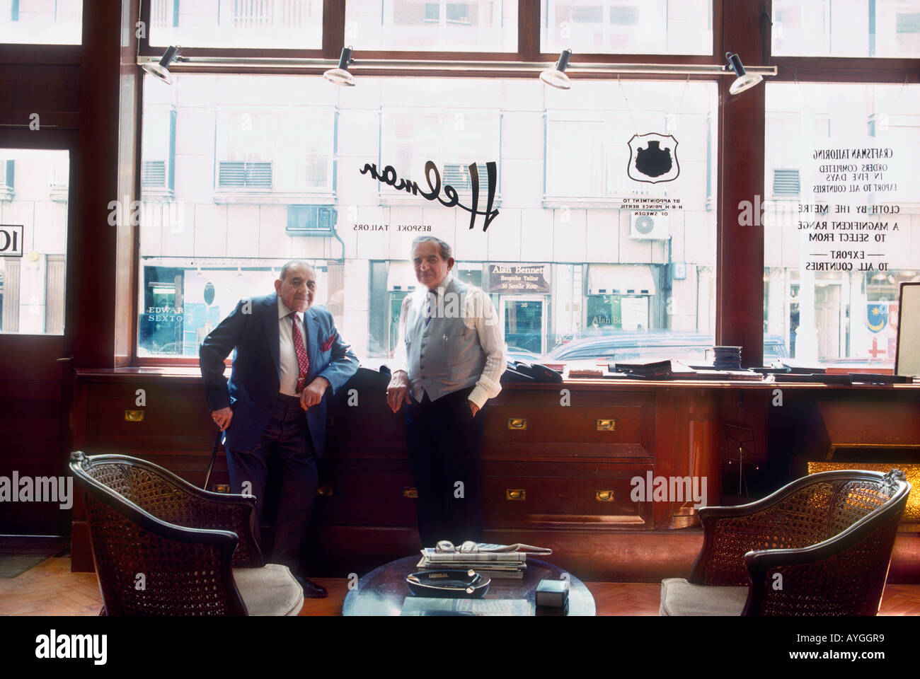 Harry and Burt Helman of Helmans Master Tailors in their showroom in ...