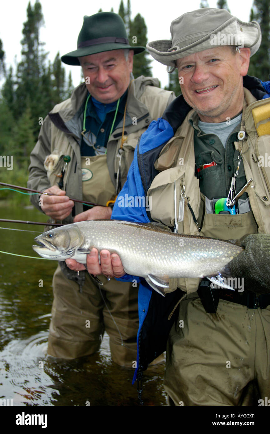 Two men fly fishing brook trout hi-res stock photography and images - Alamy