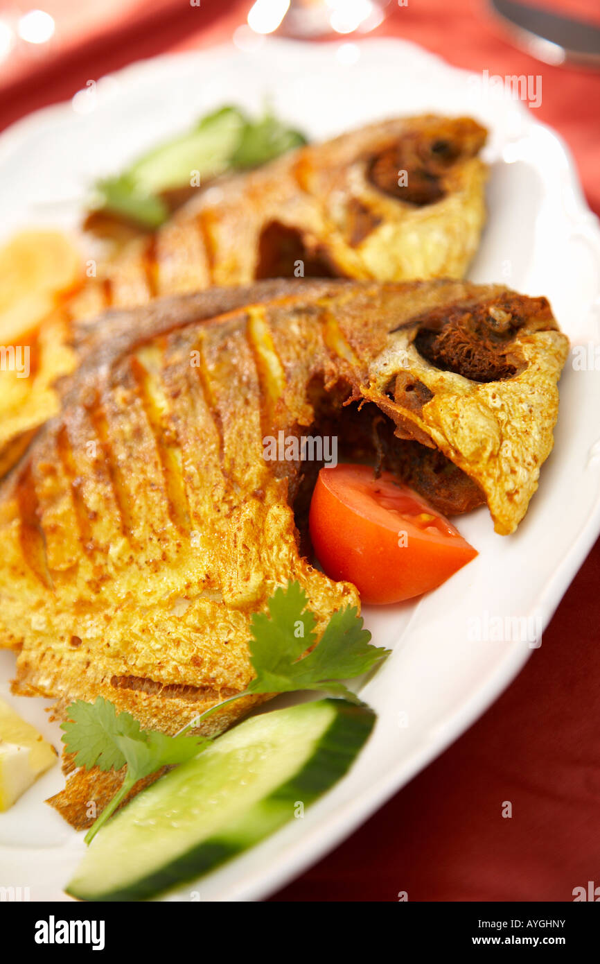 Chanda fish grill, marinated in medium tandoori spices and barbecued ...
