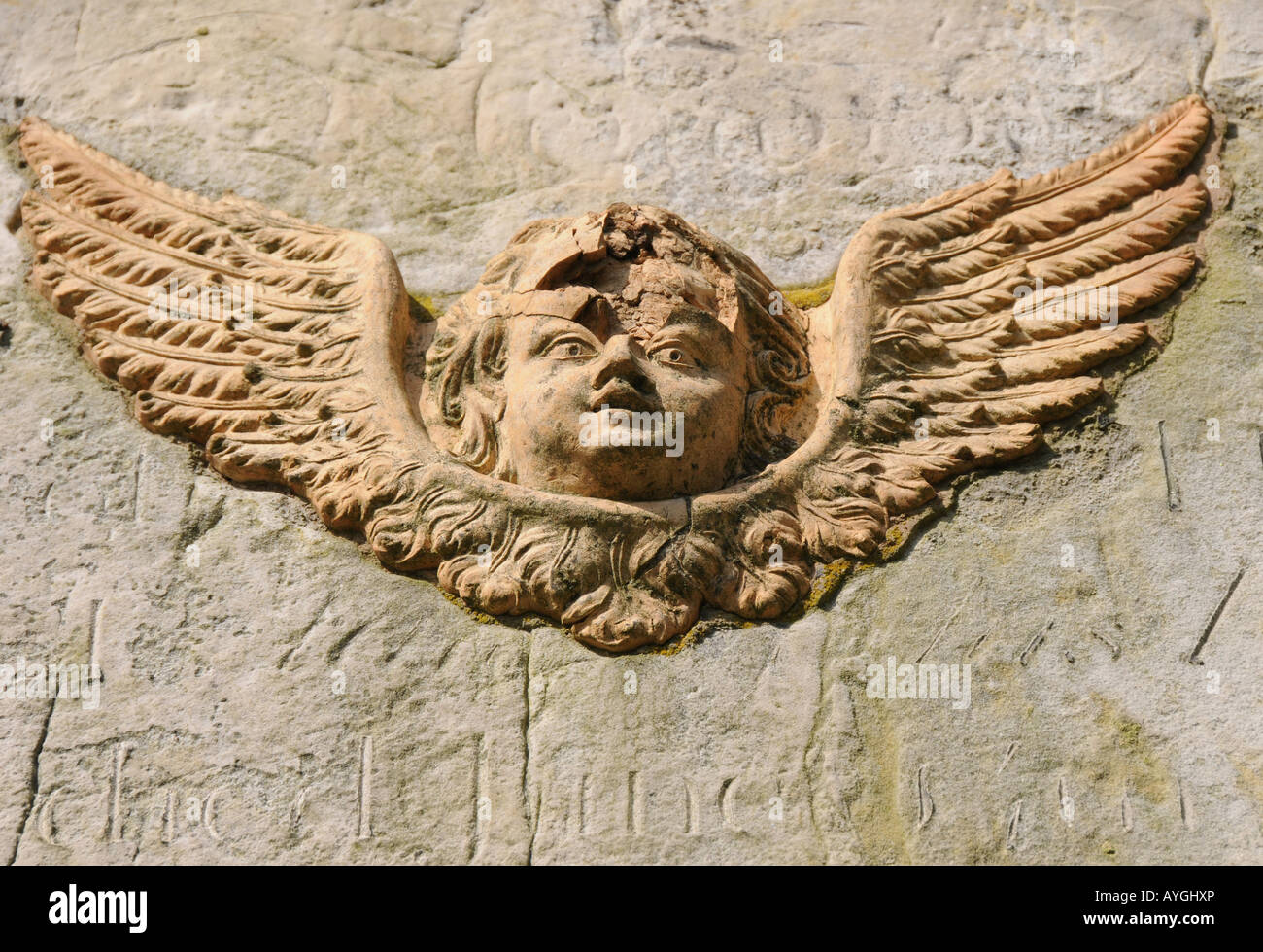 A Harmer terracotta on the outside wall of Old Heathfield Church, Old ...