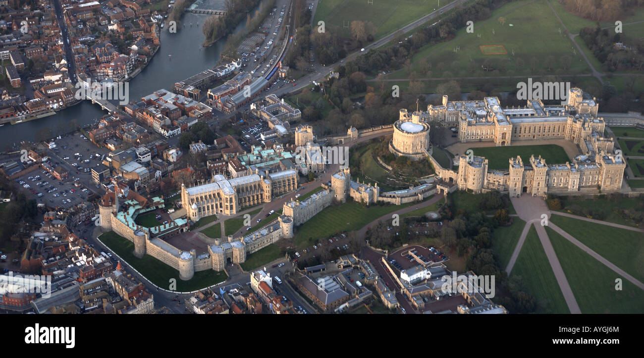 Windsor castle aerial hi-res stock photography and images - Alamy
