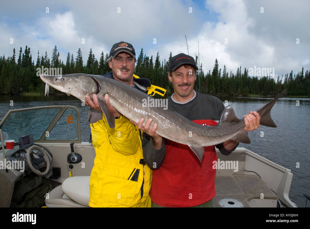 two men with large fish Stock Photo - Alamy