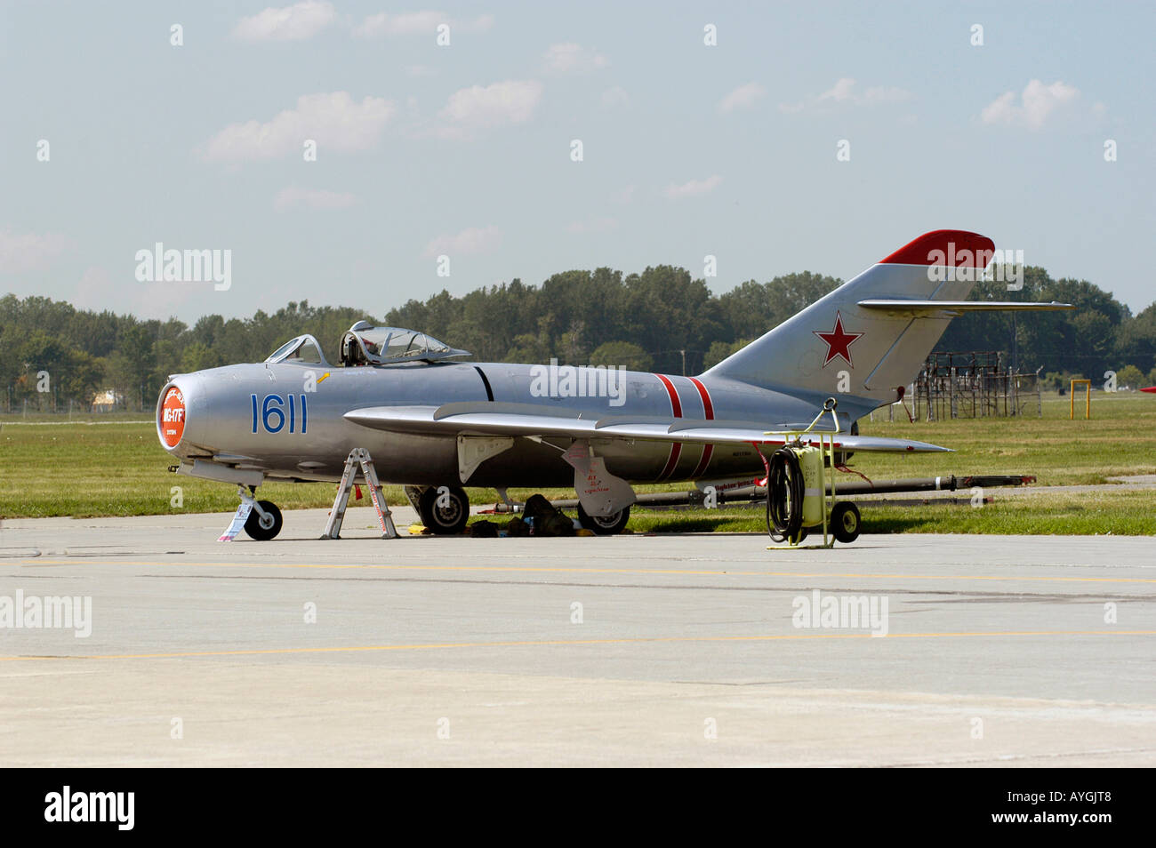 Russian Mig 15 jet combat fighter at the Air Show at Selfridge Air ...