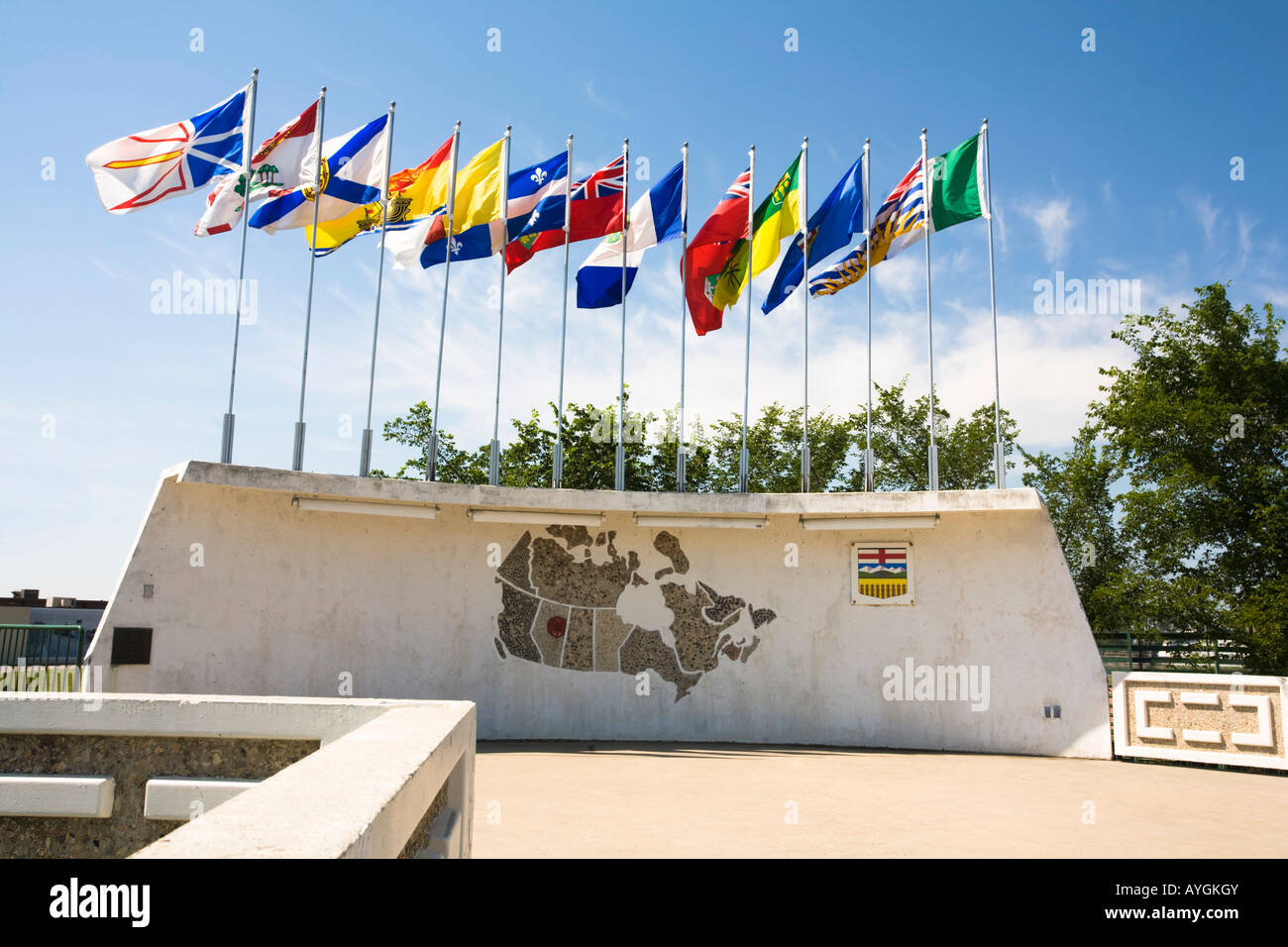 Canadian provincial flags Stock Photo - Alamy