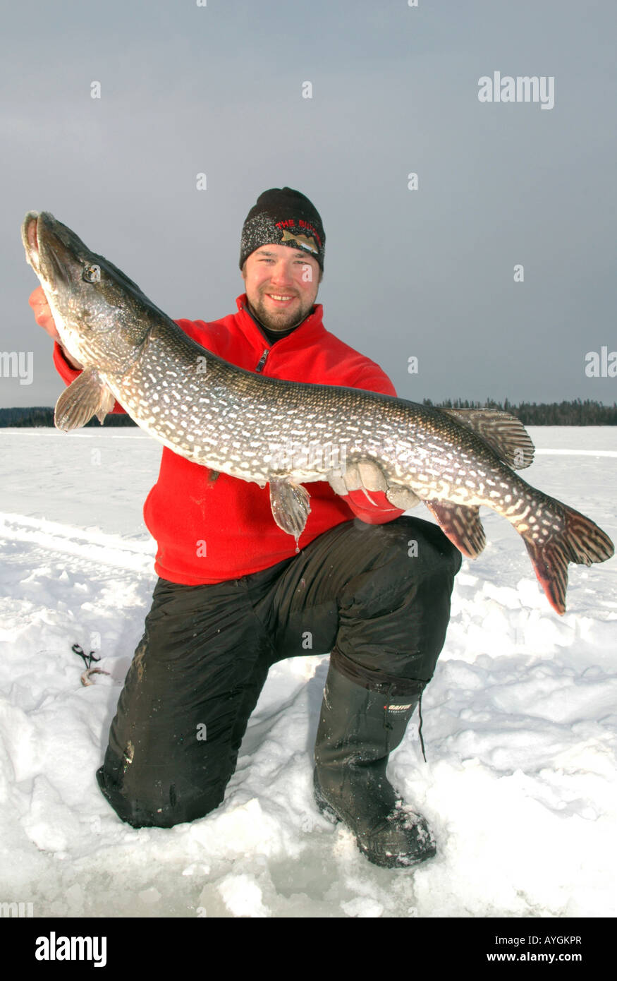 Ice fishing for pike hi-res stock photography and images - Alamy