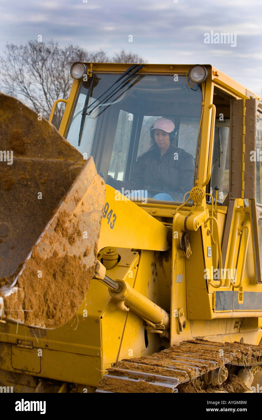 Woman heavy equipment operator hi-res stock photography and images - Alamy