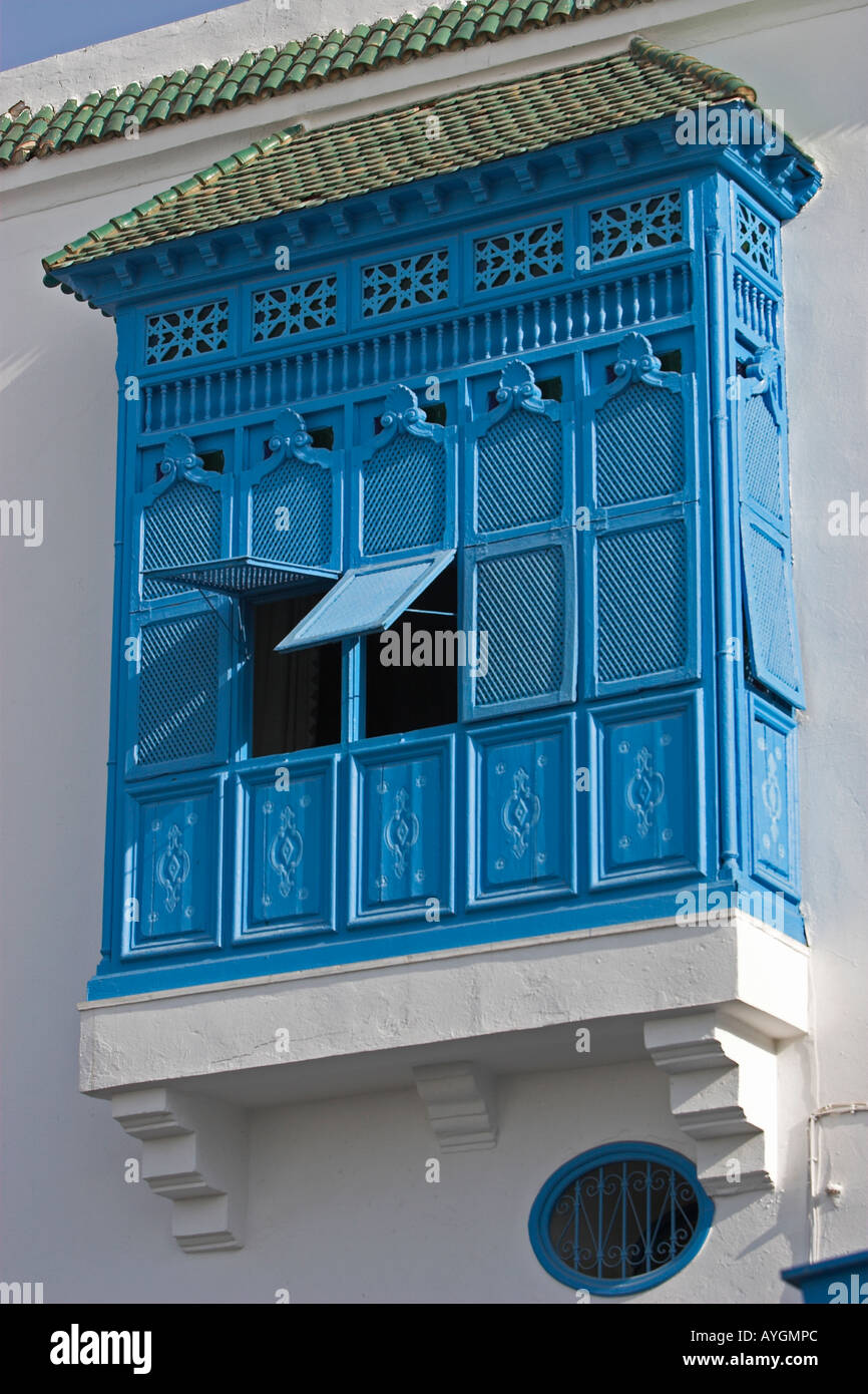 Blue box window Sidi Bou Said village Tunisia Stock Photo - Alamy