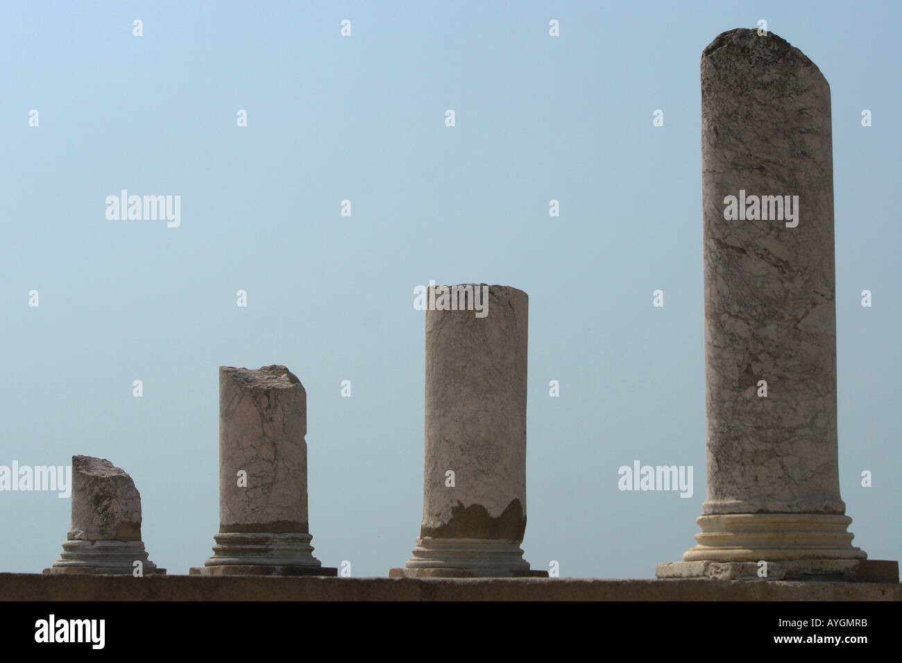 Columns Carthage ruins Tunisia Stock Photo - Alamy