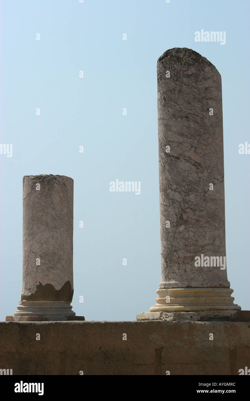 Columns Carthage ruins Tunisia Stock Photo - Alamy