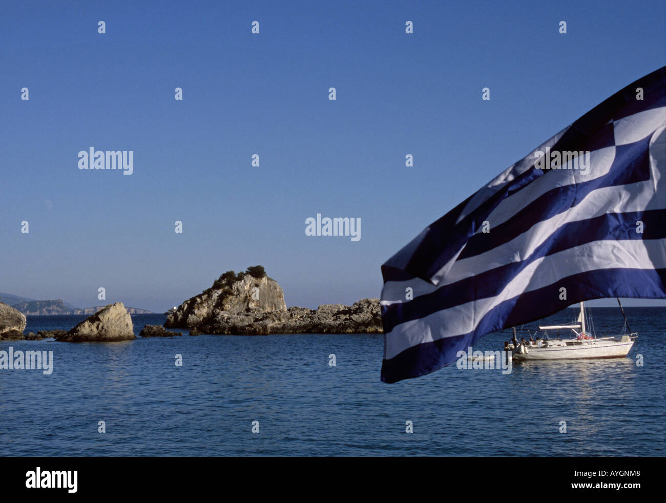 Greek boating ensign hi-res stock photography and images - Alamy