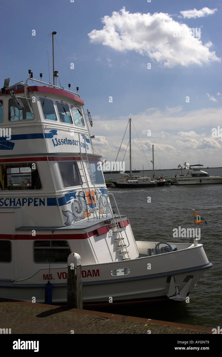 Tourist cruise boat Volendam fishing village The Netherlands Stock ...