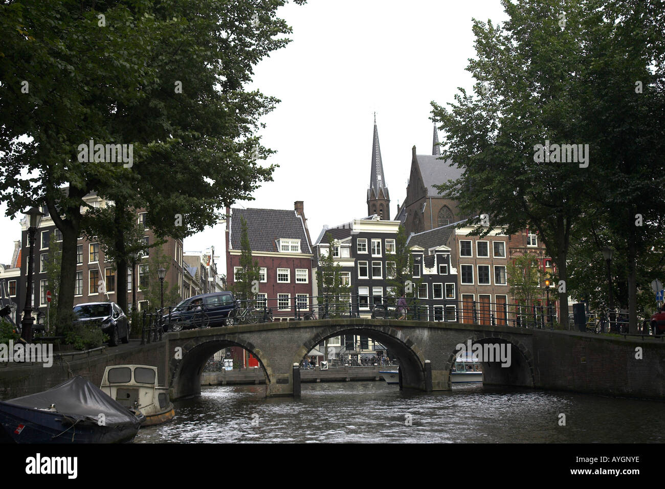 Canal bridge Amsterdam The Netherlands Stock Photo - Alamy