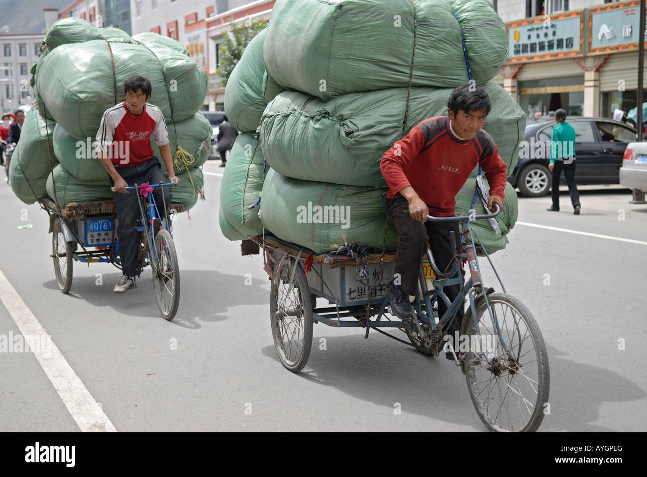 Transportation in Lhasa, Tibet Stock Photo - Alamy