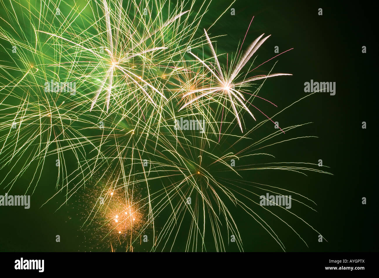Round table firework display 2007, Exmouth, Devon Stock Photo - Alamy