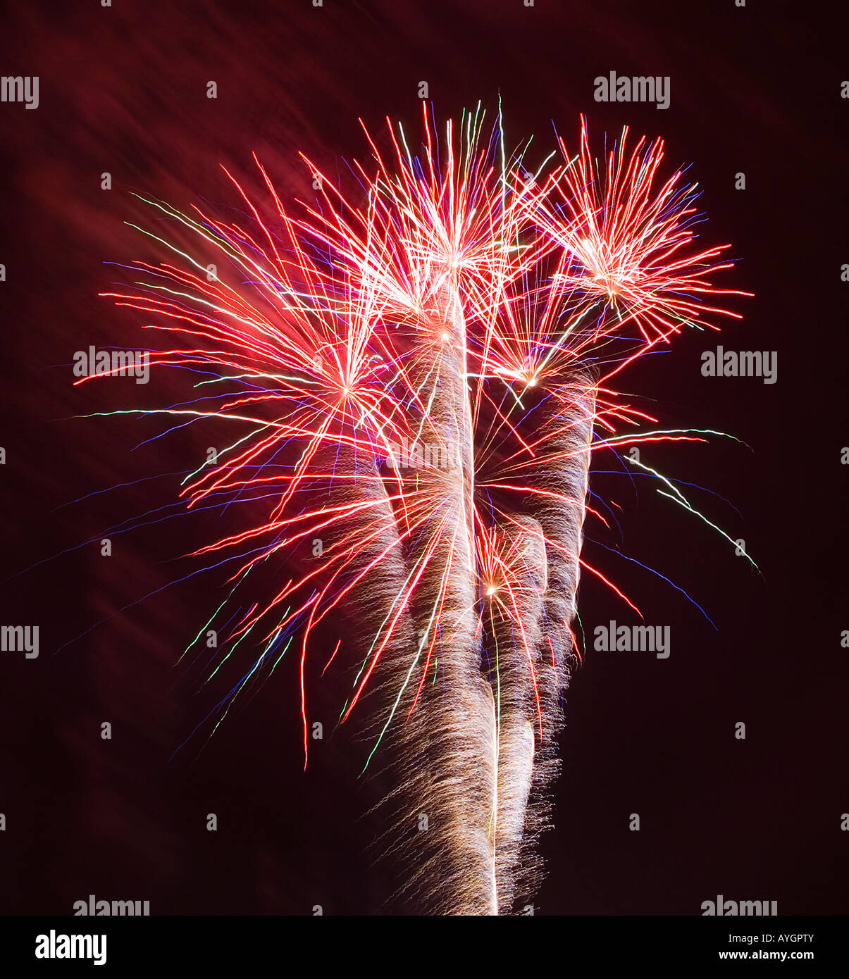 Round table firework display 2007, Exmouth, Devon Stock Photo - Alamy