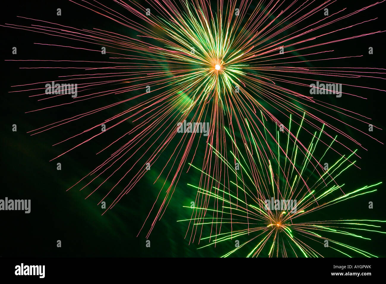 Round table firework display 2007, Exmouth, Devon Stock Photo - Alamy