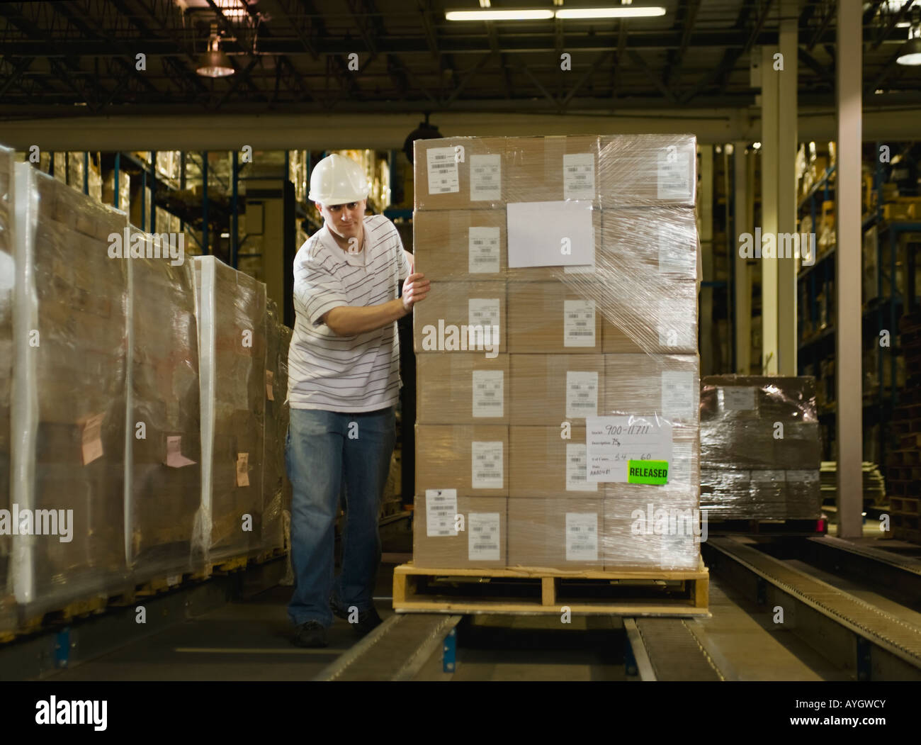 Worker pushing hi-res stock photography and images - Alamy