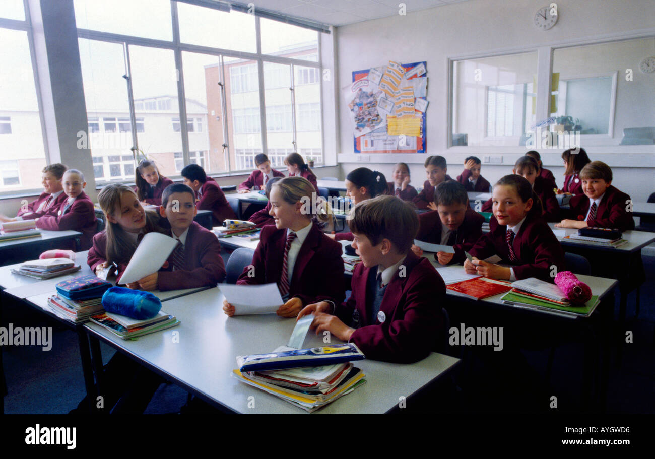 High School Pupils Working In Classroom Stock Photo - Alamy