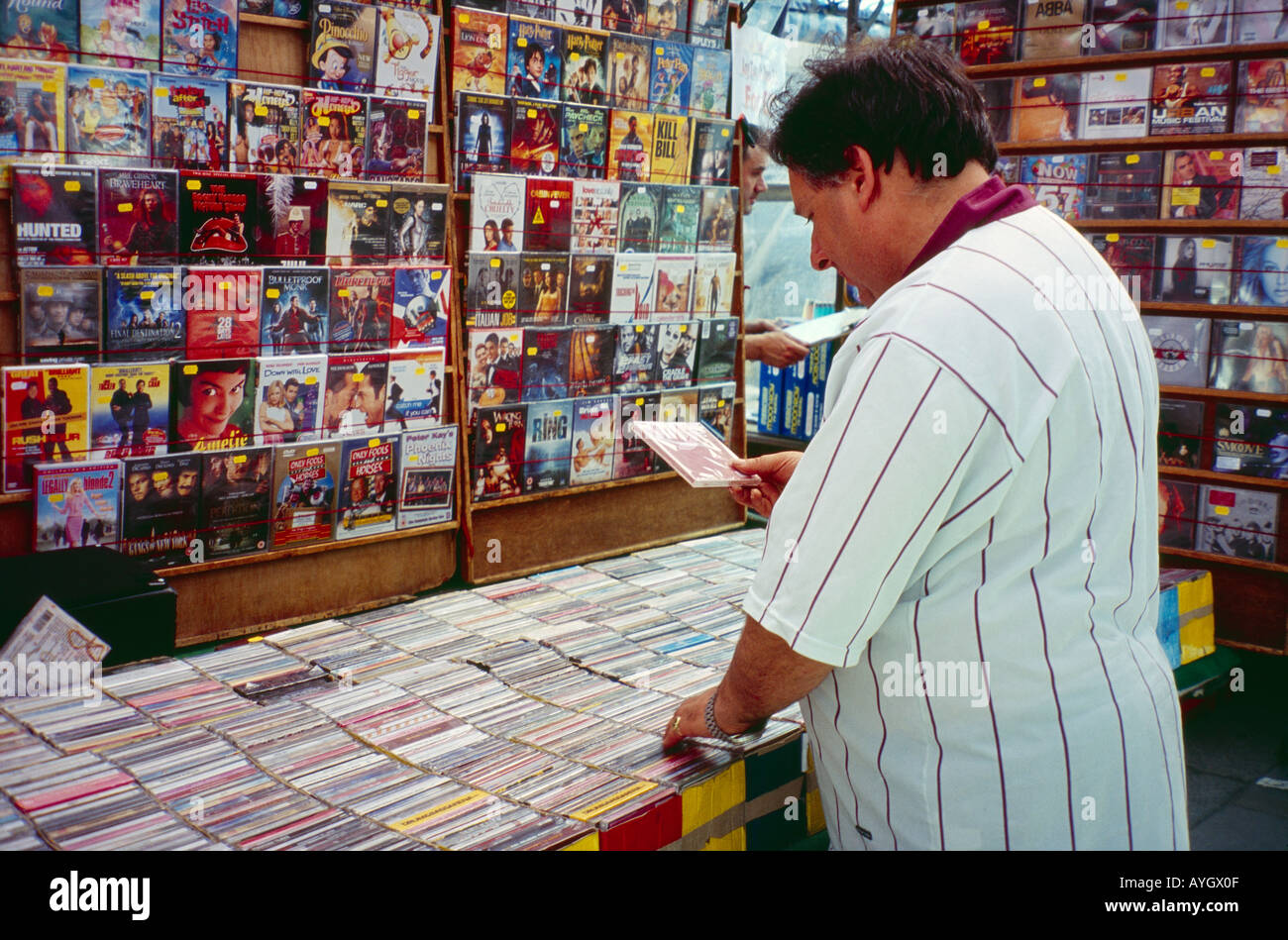 Market Stall Selling CDs in Lower Marsh London England Stock Photo - Alamy