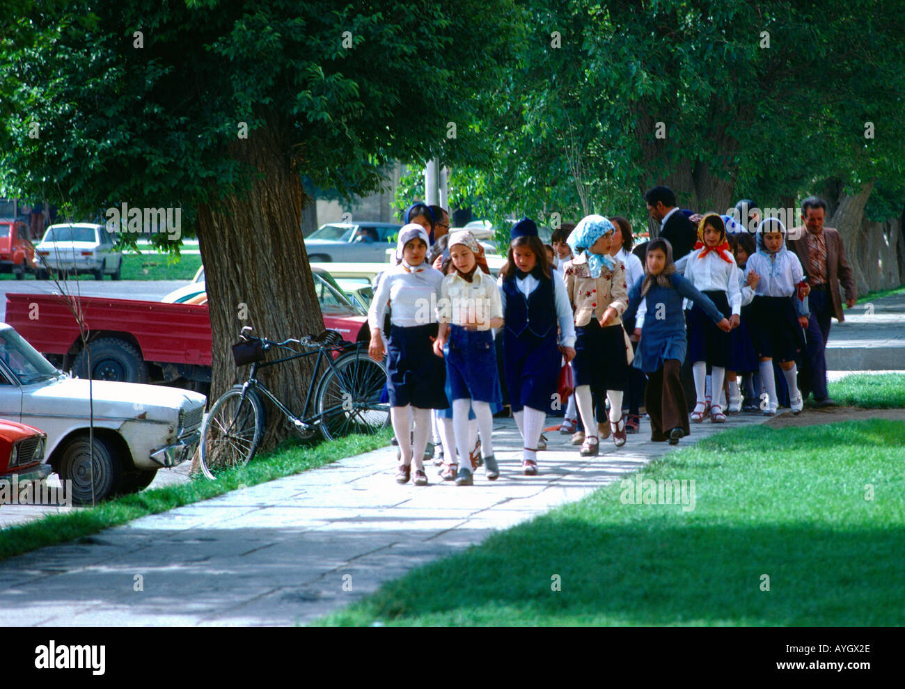 Isfahan Iran Muslim School Children Walking to School Stock Photo - Alamy