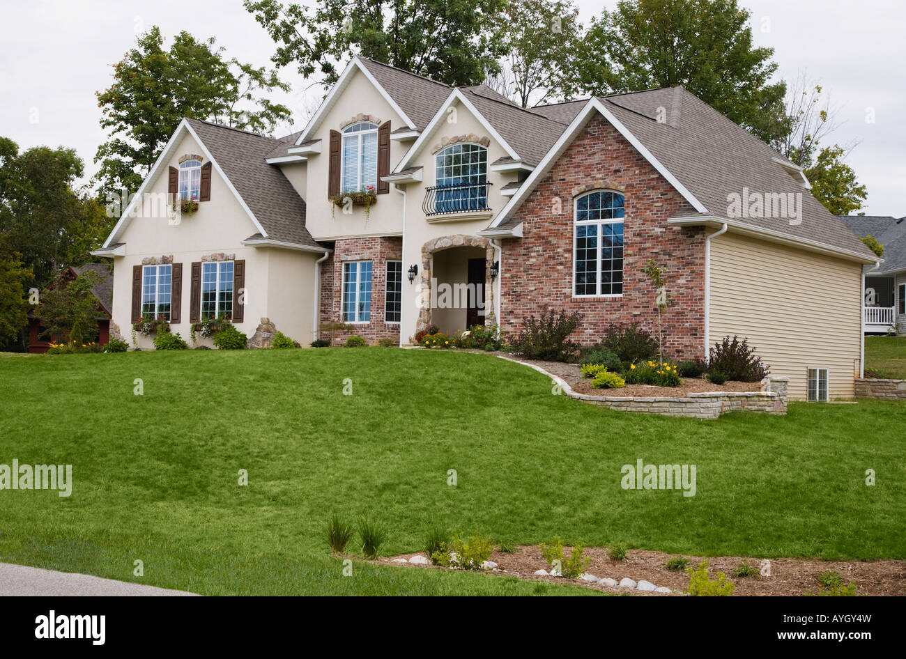 Front view of house Stock Photo - Alamy