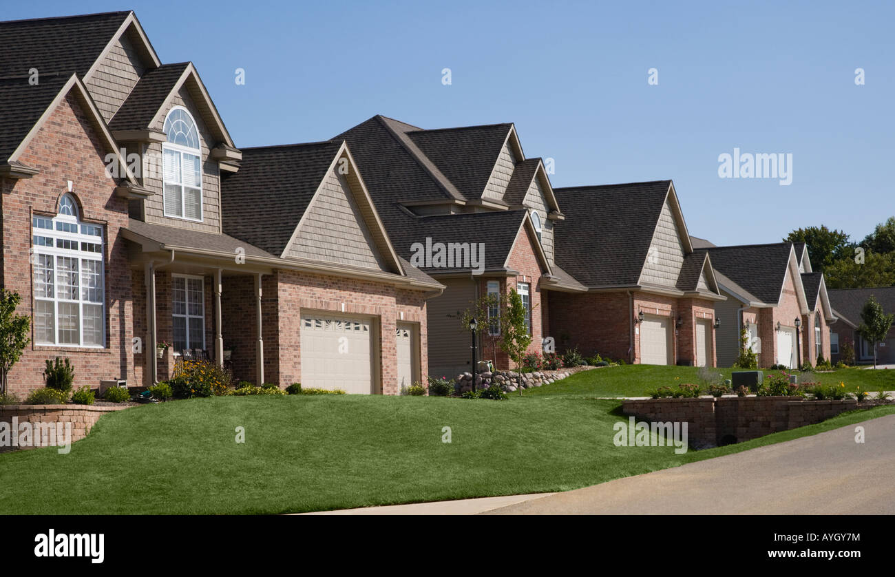 Houses on residential street Stock Photo - Alamy