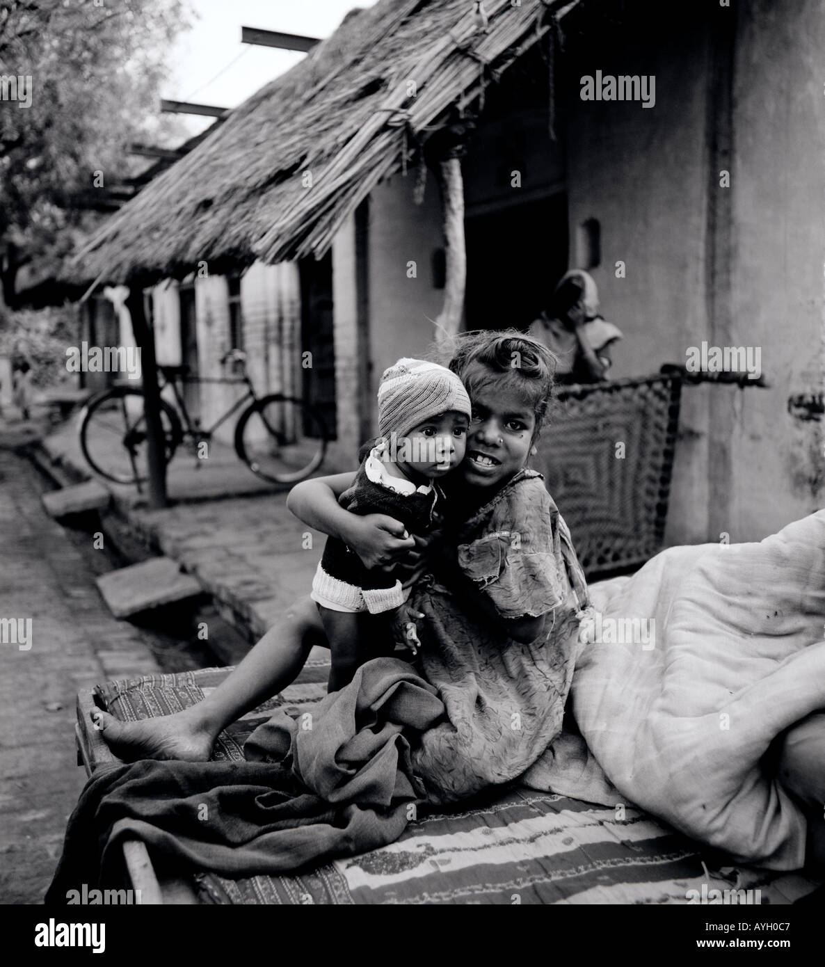 Children in Agra in Uttar Pradesh in India in South Asia. People ...