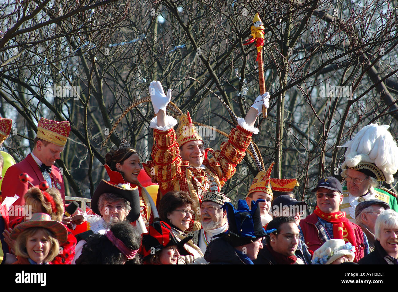 Carnival prince greeting crowd in Bonn Germany Stock Photo - Alamy