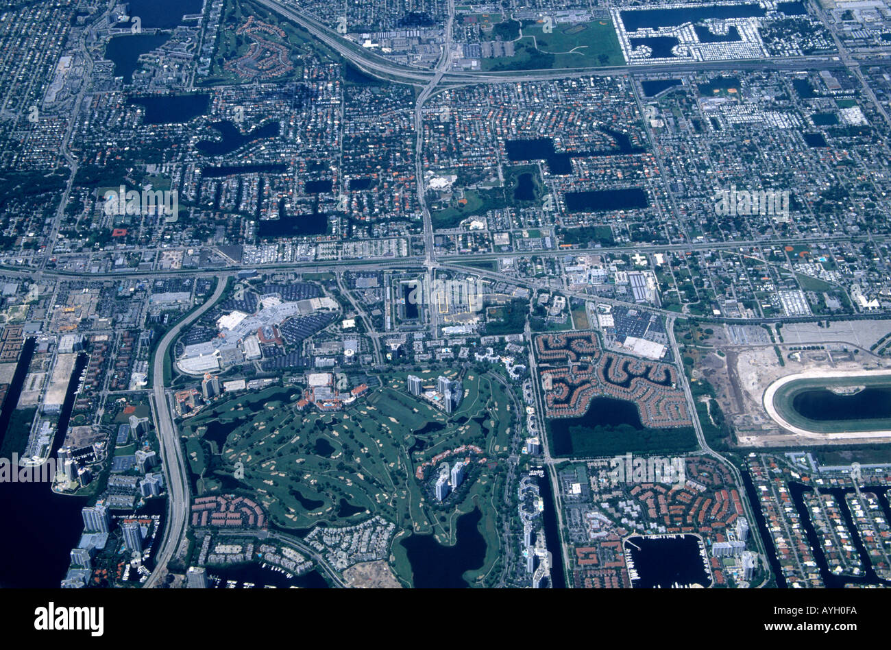 Aerial View of Miami Florida USA Stock Photo - Alamy