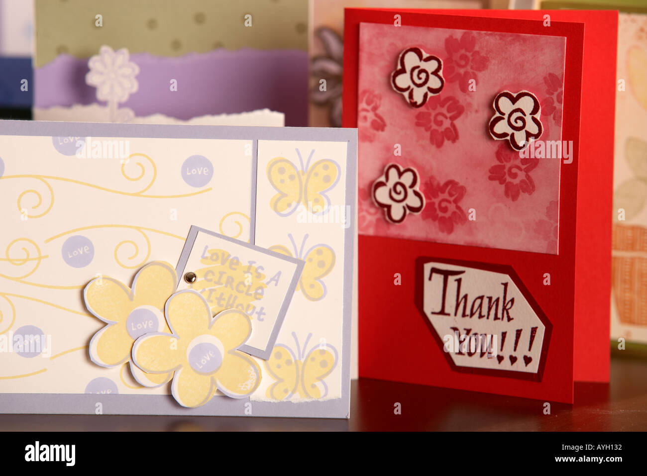 Collection of thank you cards Stock Photo - Alamy