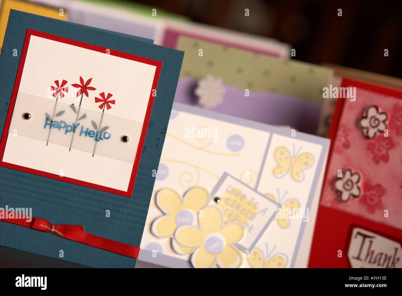 Collection of thank you cards Stock Photo - Alamy