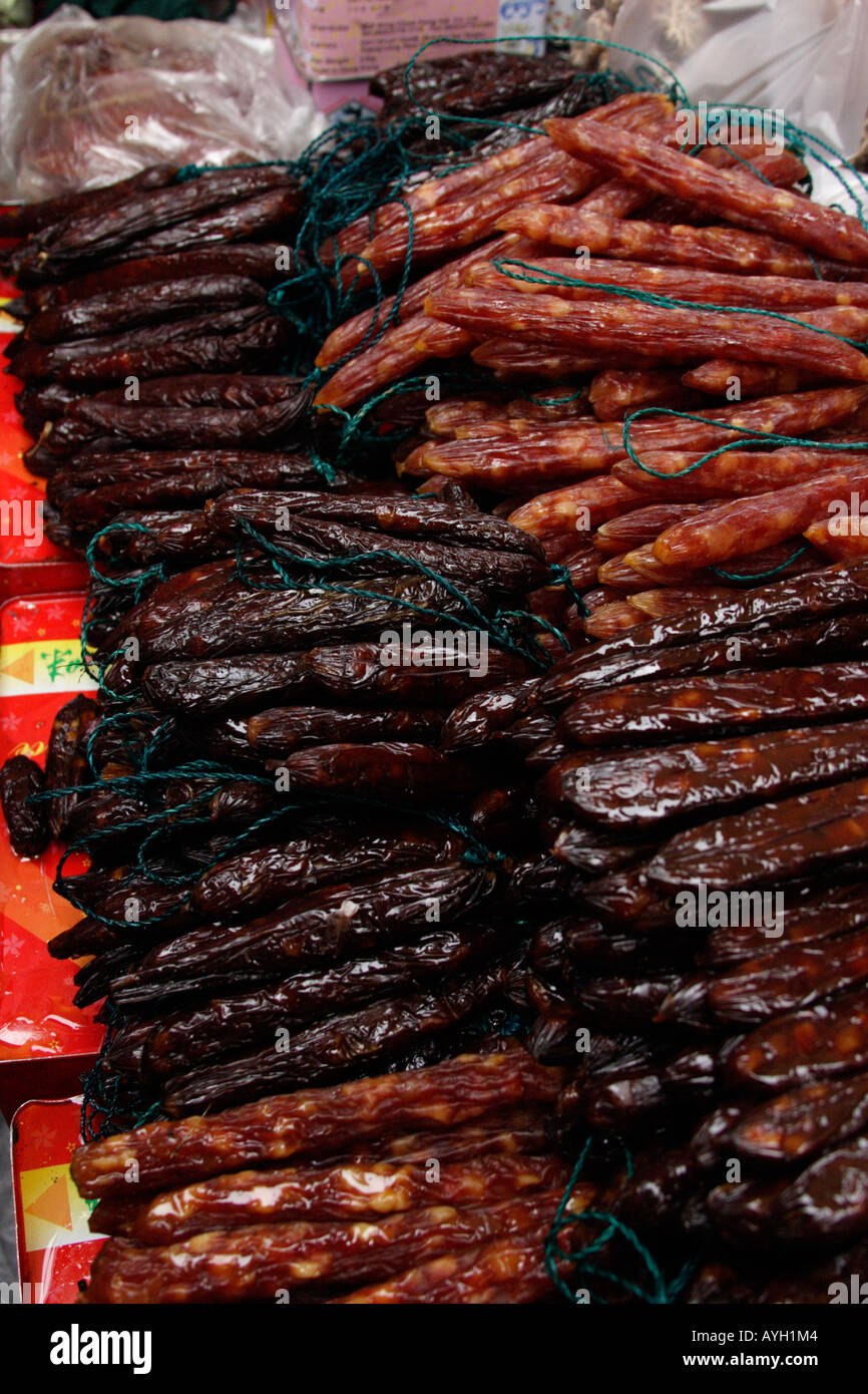 Chinese dried sausage hi-res stock photography and images - Alamy