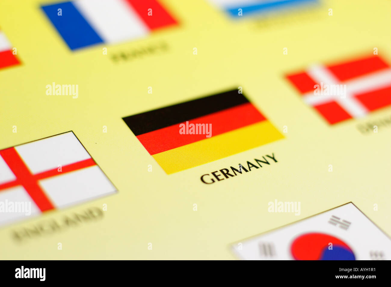 various flags with focus on Germany flag Stock Photo - Alamy